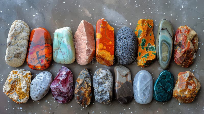 Rocks Arranged on Table stock image. Image of generative - 311171921