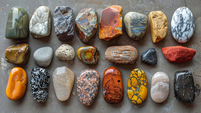 Rocks Arranged on Table stock photo. Image of shapes - 311172036