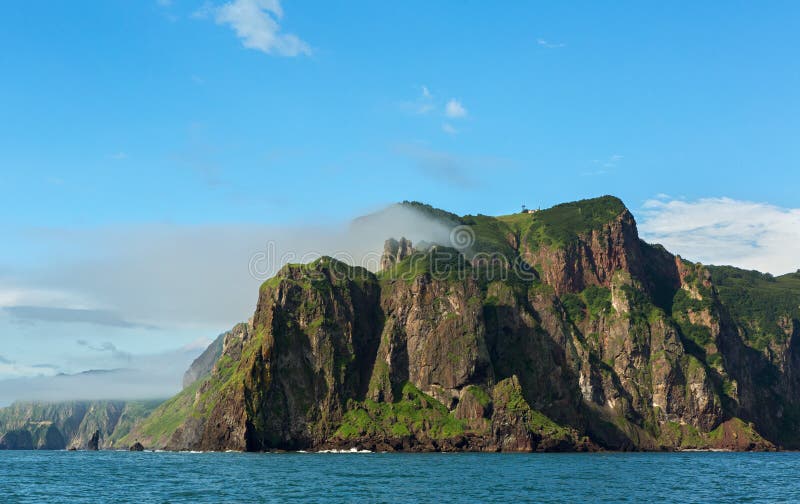 Rocks in the Avacha Bay of the Pacific Ocean. Coast of Kamchatka. Stock ...