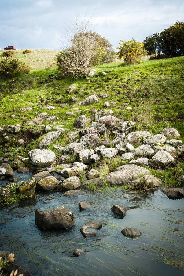 Rocks on the bank stock image. Image of large, river - 43255197