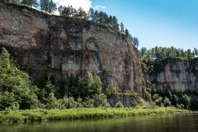 Rocks on the Bank of a Mountain River Stock Photo - Image of summer ...