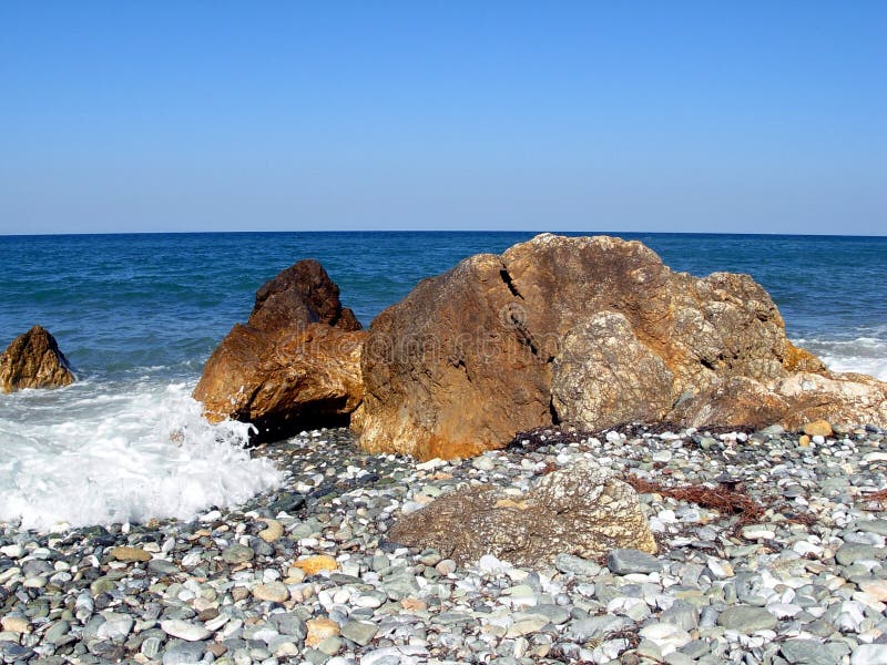 Rocks on the beach stock image. Image of rocks, life - 58466887