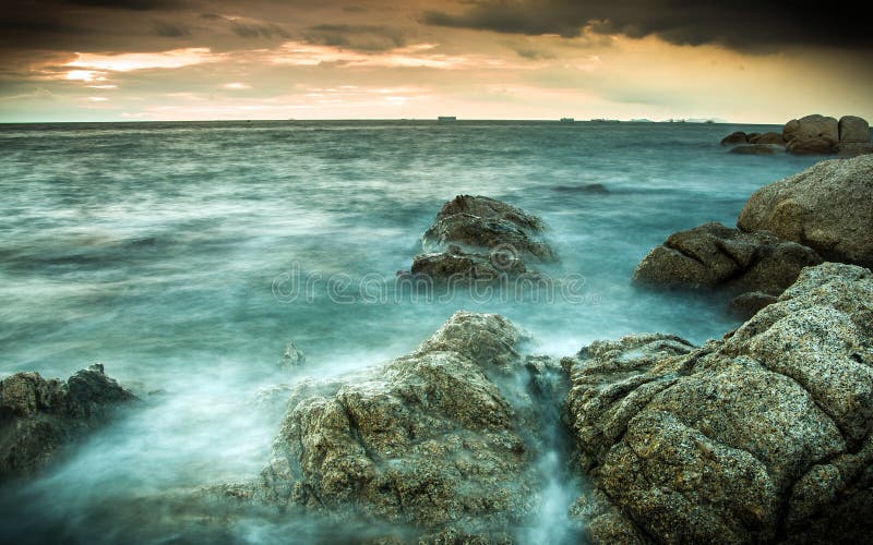 Rocks beach stock photo. Image of view, travel, landscape - 64668190
