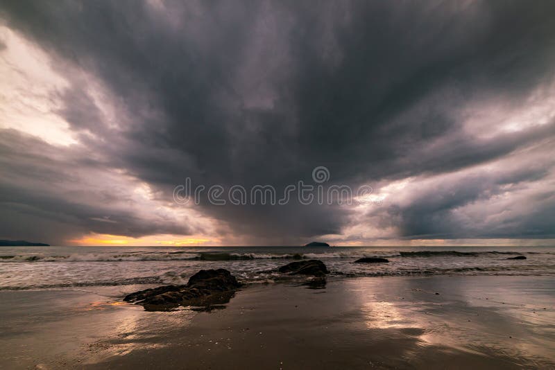 The Rocks on the Beach are Stormy Stock Photo - Image of landscape ...