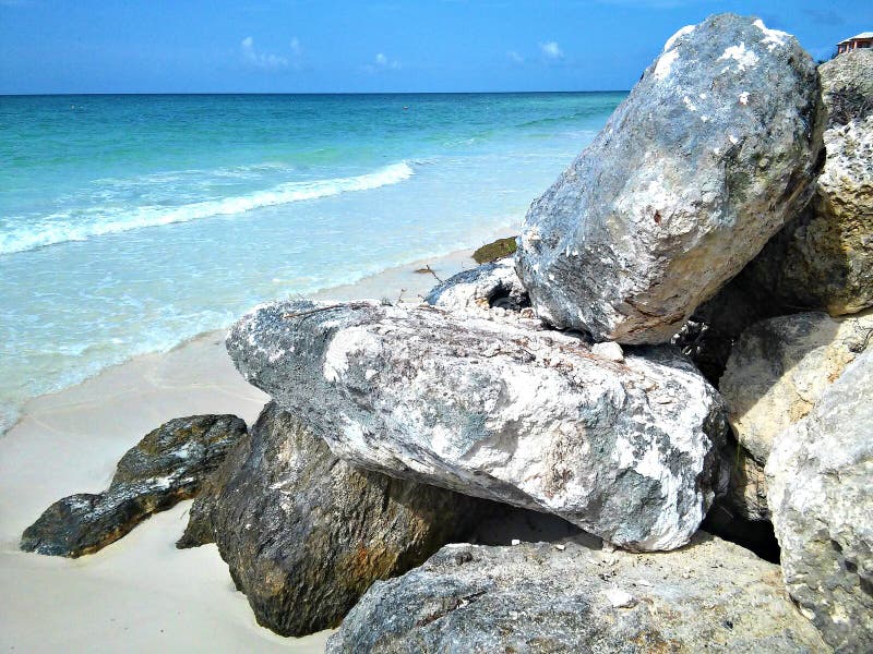 Rocks on the Beach stock image. Image of maldives, cruise - 96693911