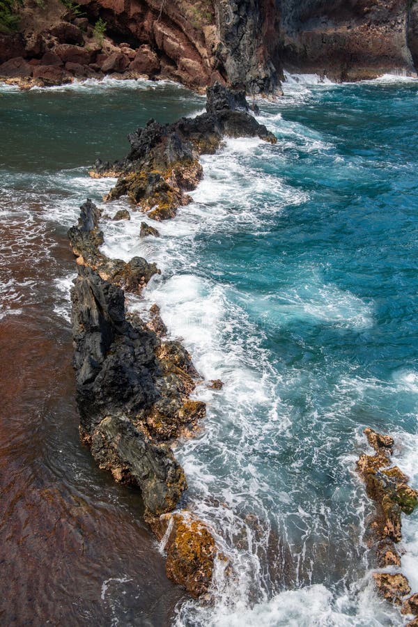 Rocks on the Beach, View of a Rocky Coast on Ocean. Stock Image - Image ...