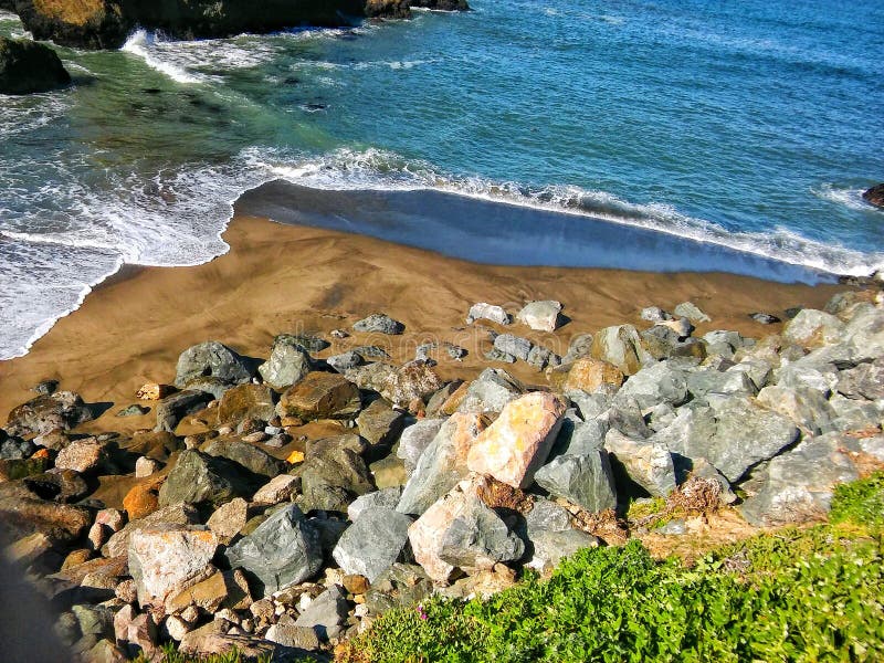 Cliff view stock image. Image of beach, rocks, sand - 109621589