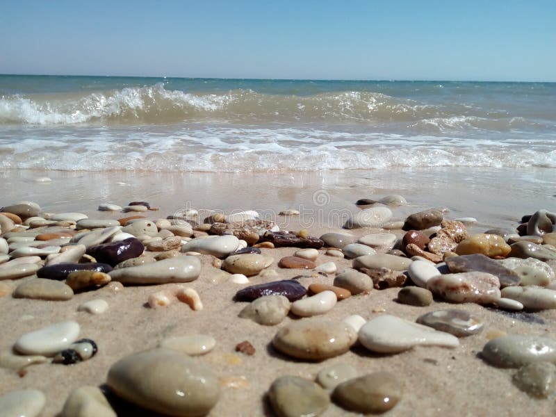 Rocks beach stock image. Image of coast, seashell, wave - 88558659
