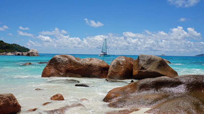 Rocks and boat stock image. Image of nature, recreation - 53875743
