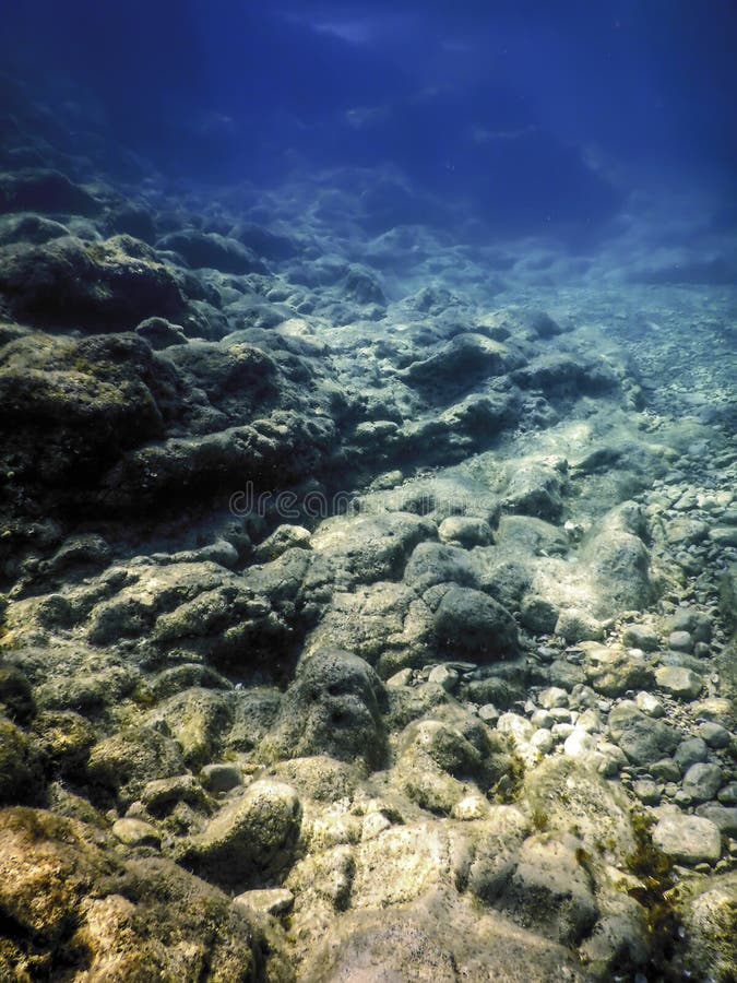 Rocks at Bottom of Ocean Floor Stock Illustration - Illustration of ...