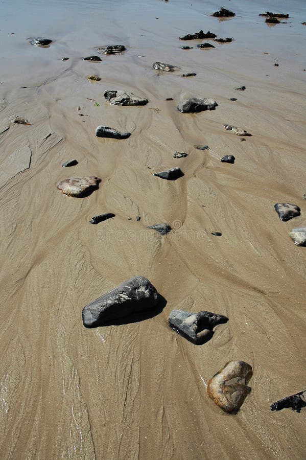 Rocks Buried in Sand stock image. Image of buried, seashore - 12221477