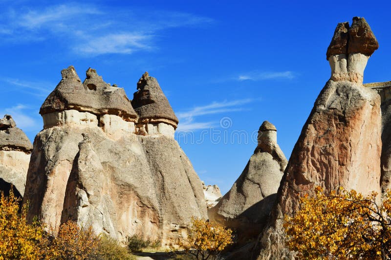 Rocks of Cappadocia in Central Anatolia, Turkey Stock Image - Image of ...