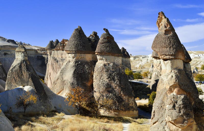 Rocks of Cappadocia in Central Anatolia, Turkey Stock Image - Image of ...