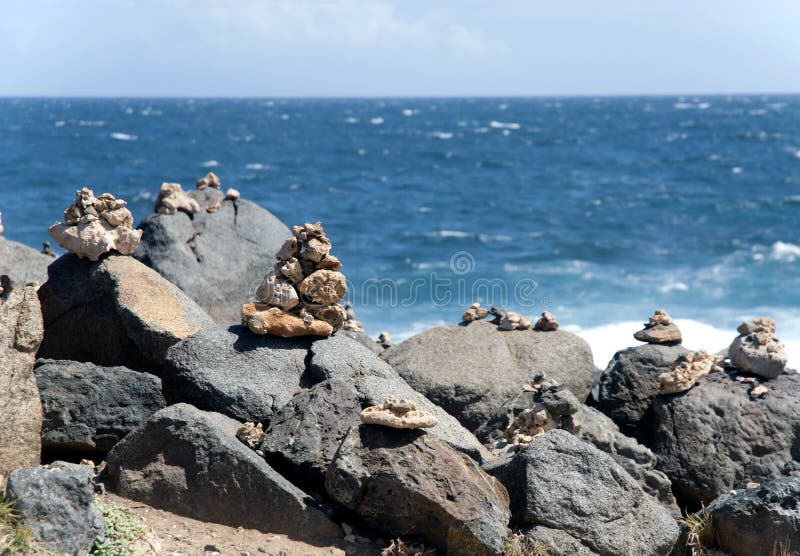 Rocks of the Caribbean Coast Stock Photo - Image of water, tropical ...
