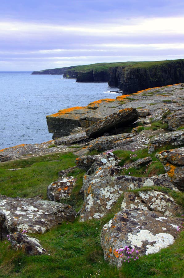 Rocks and Cliffs, Caithness, North Scotland Stock Image - Image of ...