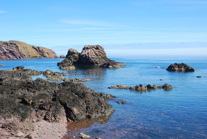 Rocks, Cliffs and Sea at St. Abbs Stock Photo - Image of destination ...
