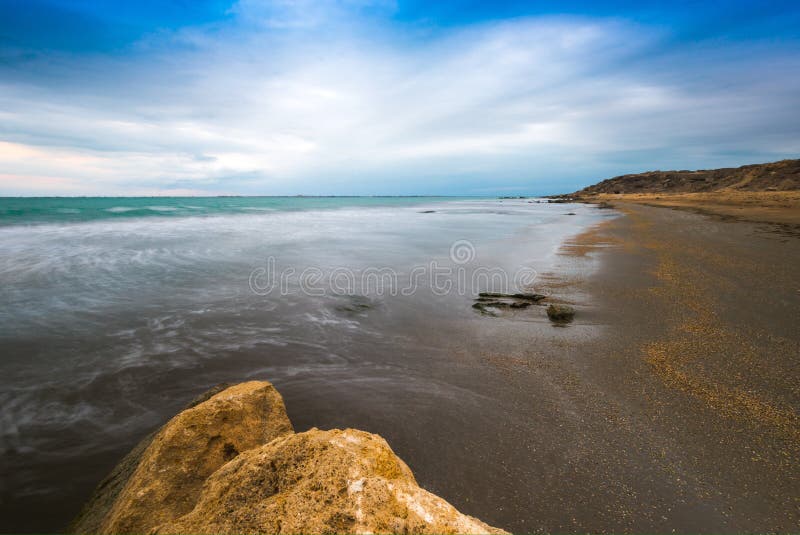 Empty beach stock image. Image of cloudy, deep, pond - 61251567
