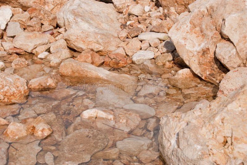 Rocks at the Coastline of the Island Pag Stock Image - Image of rocks ...