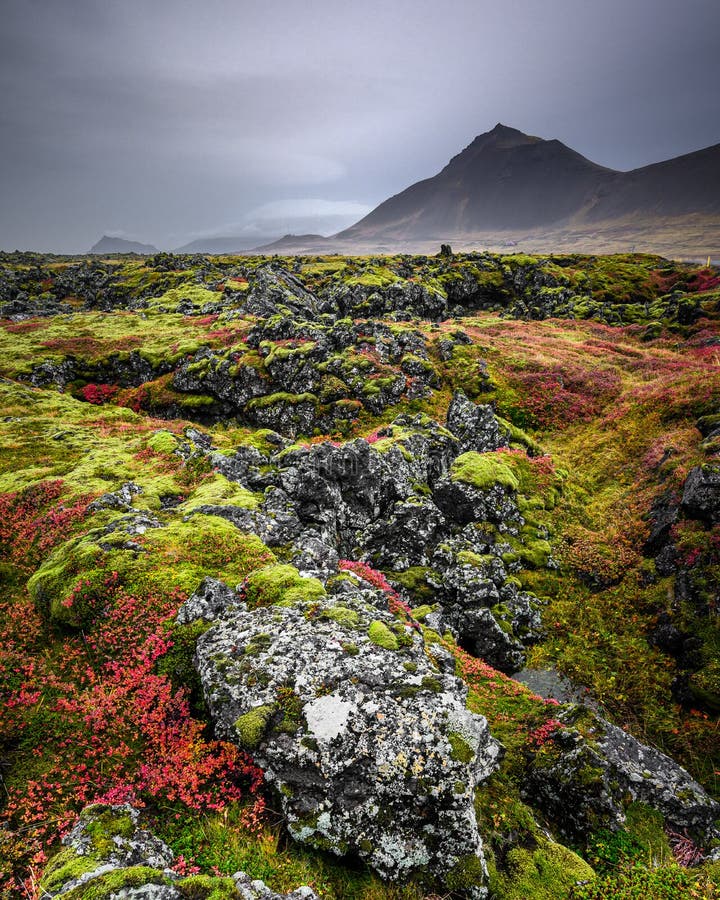 Colors of Iceland. Minimalistic Concept Depicting the Typical Natural ...