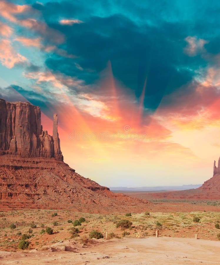 Rocks and Colors of Monument Valley Stock Photo - Image of horizontal ...