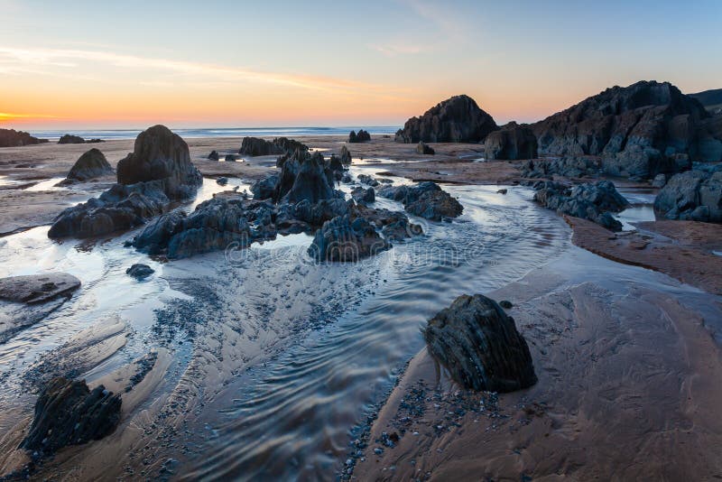 Combesgate Beach Devon stock image. Image of kingdom - 29758095