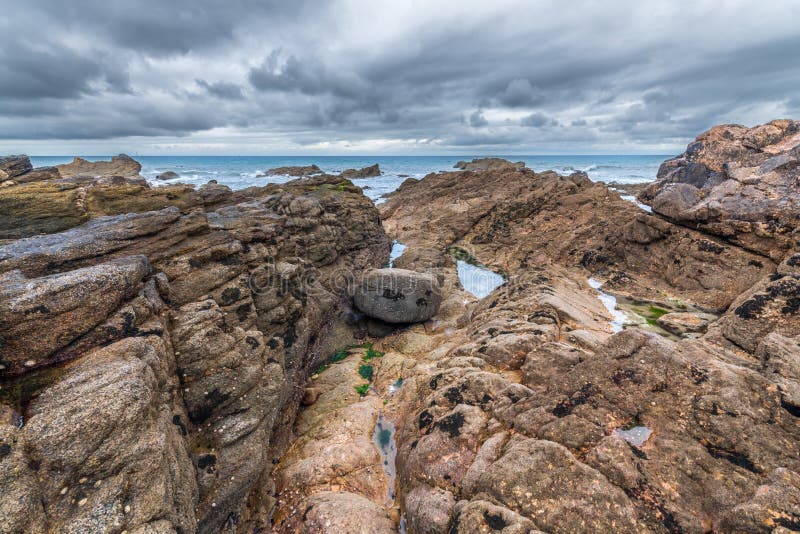 Rocks Covered with Shells on the Atlantic Coast Stock Photo - Image of ...