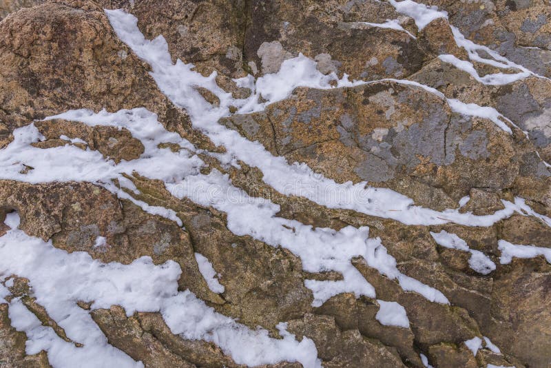 Rocks Covered with Snow Outdoor Stock Image - Image of stone, landscape ...