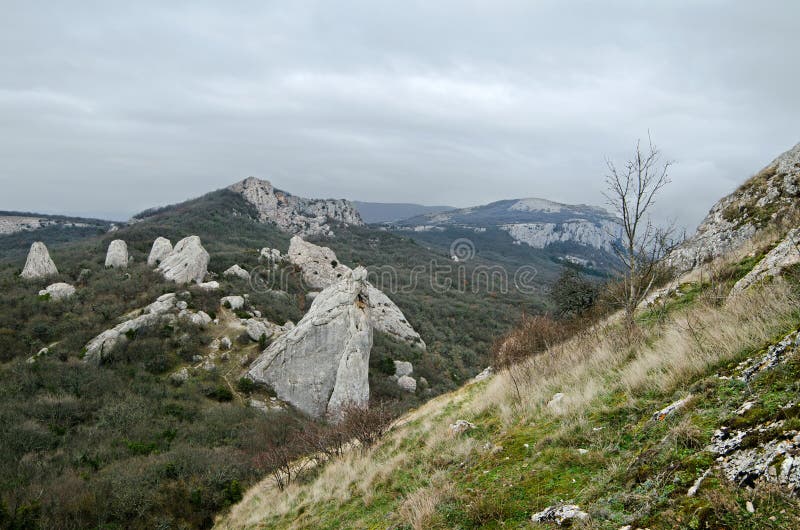 Rocks in Crimea (Ukraine) stock image. Image of height - 39180393
