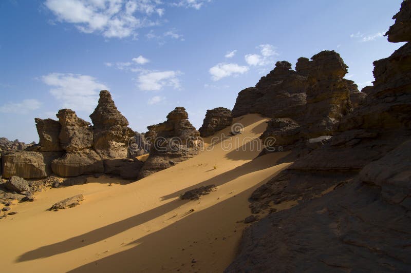 Rocks in desert stock photo. Image of libya, earth, climate - 17842726