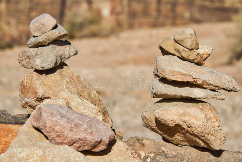 Rocks in the Desert Stacked Together. Stock Photo - Image of desert ...