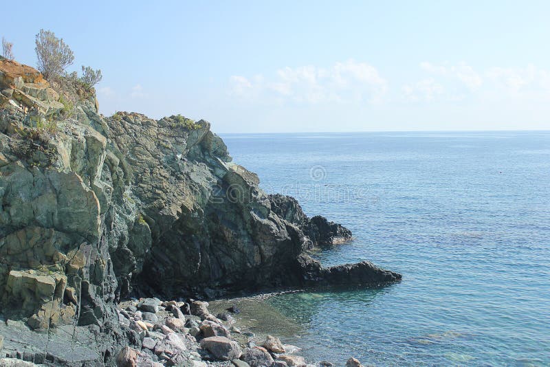 Rocks facing the sea stock photo. Image of seaside, stones - 78076088