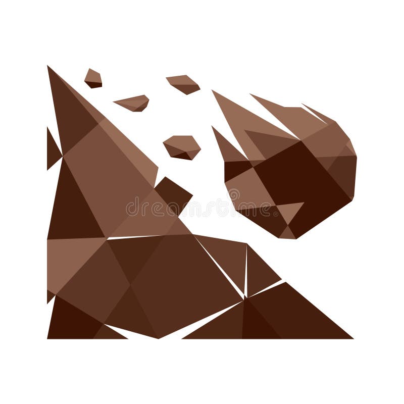 Rocks Falling. Vector Illustration Decorative Design Stock Vector ...