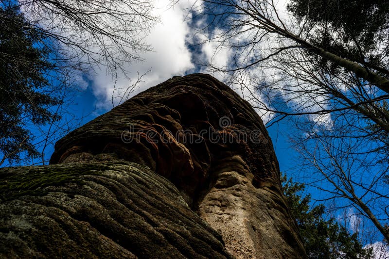 Rocks in a Forest among Trees. Stock Image - Image of european, outdoor ...