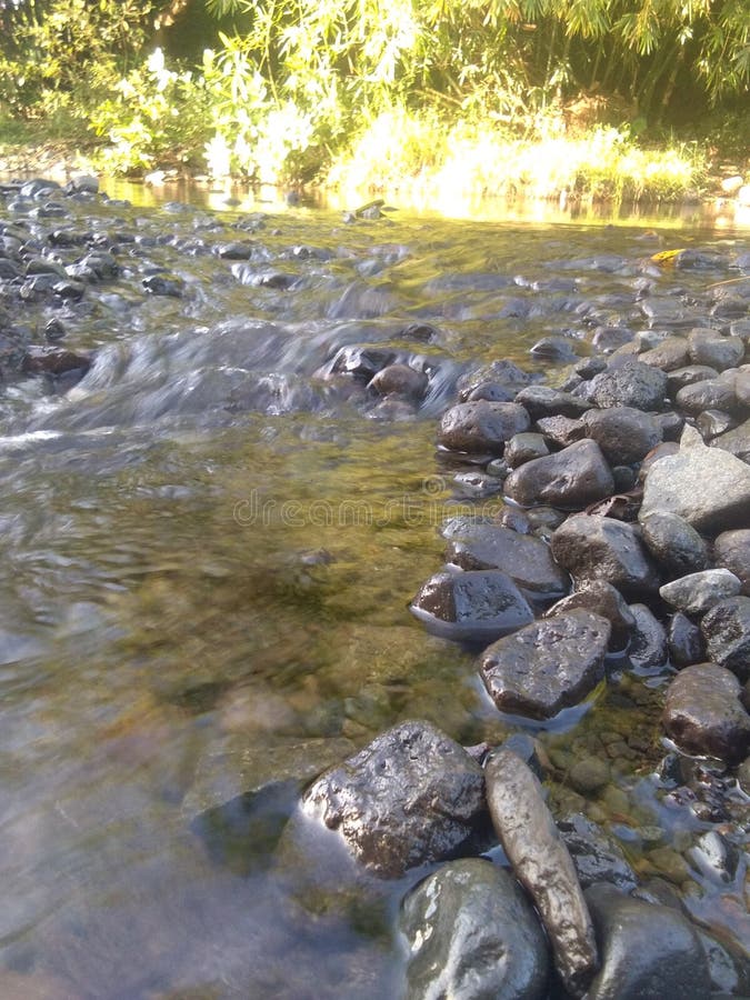 Rocks in Freshwater River Water Stock Image - Image of rapid, water ...