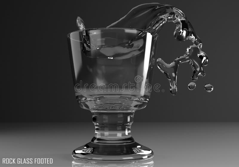 Rocks Glass Cocktail Tumbler. Hand Drawn Vector Illustration. Stock ...