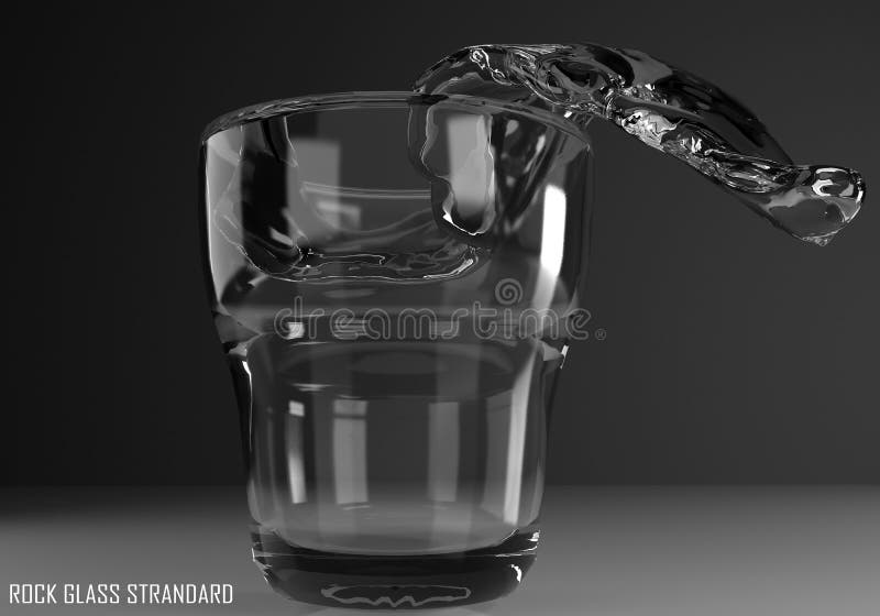 Rocks Glass Cup with Straw Line and Fill Style Icon Vector Design Stock ...