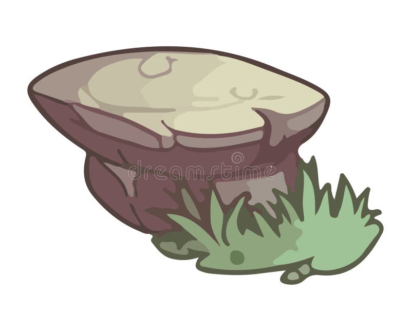 Rocks and Grass Nature Scene Stock Vector - Illustration of grass ...