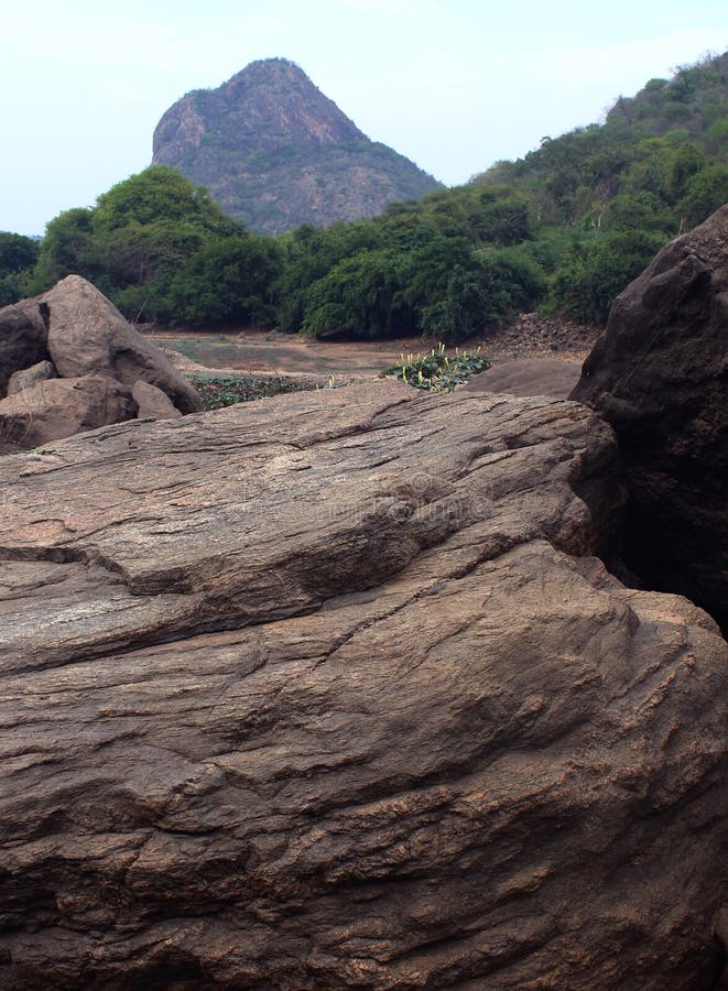 Rocks and hill stock photo. Image of thamilnadu, mountain - 93175966