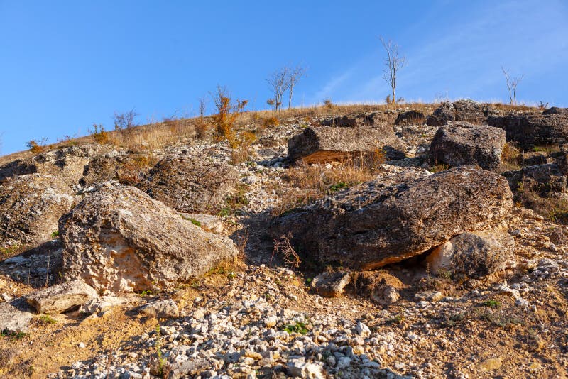 Rocks on the hill stock photo. Image of canyon, landscape - 255001508