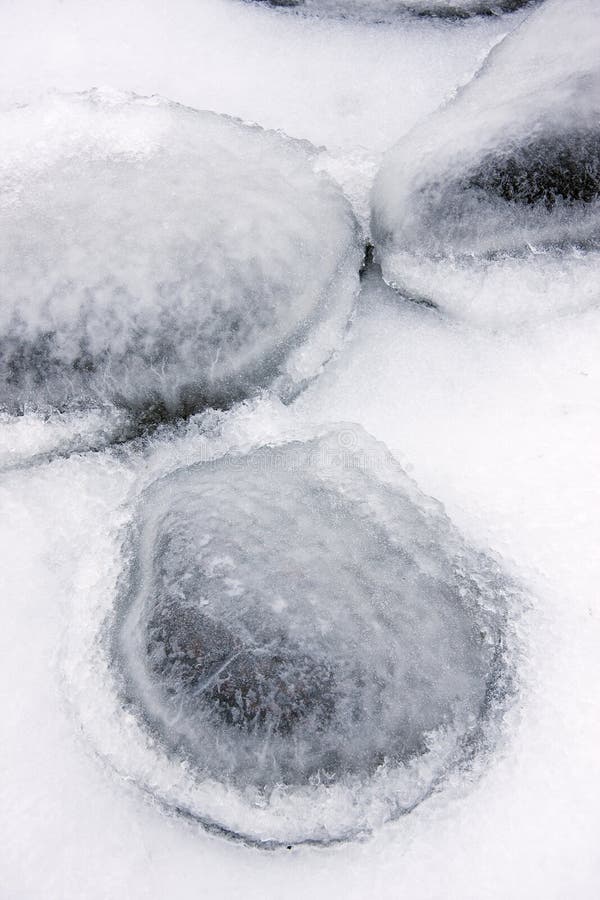 Rocks in Ice on a Cold Winter Day Stock Photo - Image of frosty, freeze ...