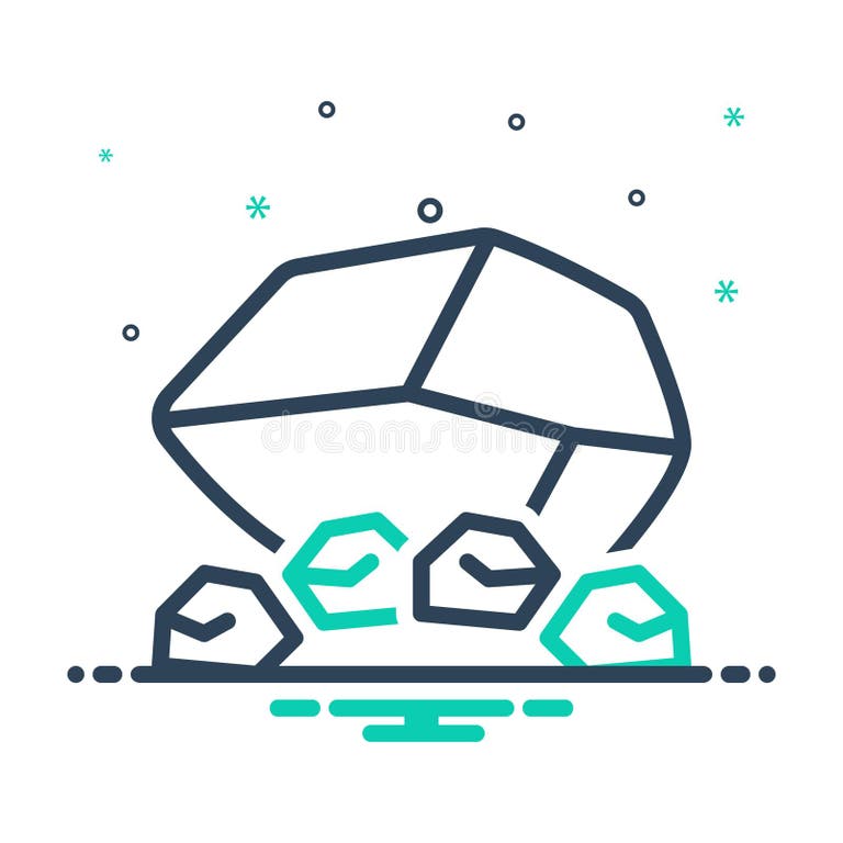 Mix Icon for Rocks, Cliff and Reef Stock Vector - Illustration of ...