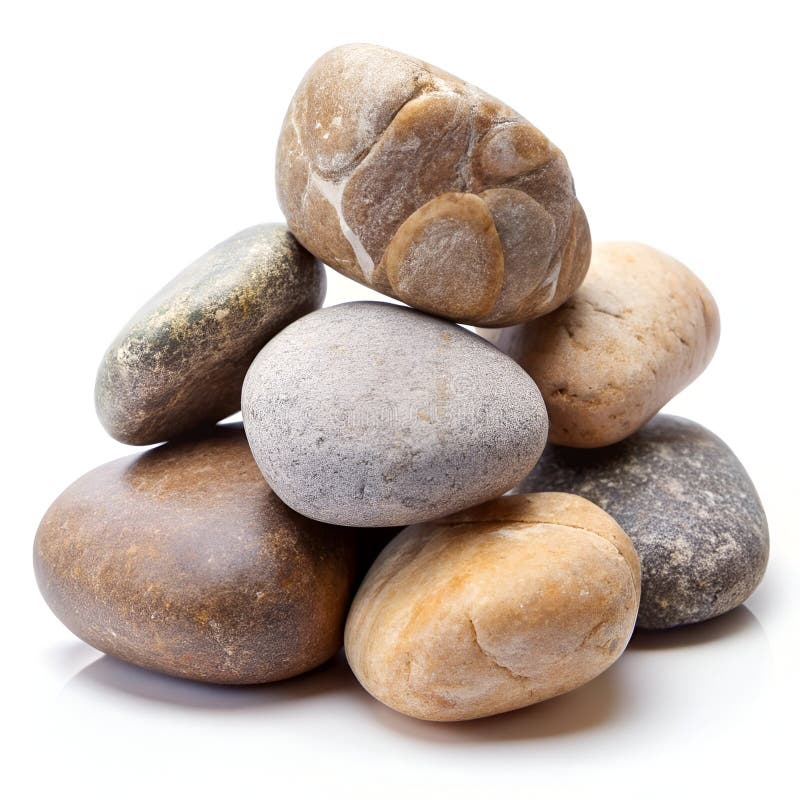 Rocks Isolated on White Background Stock Illustration - Illustration of ...