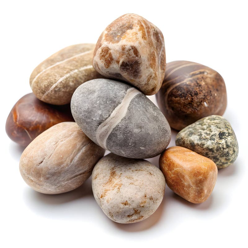 Rocks Isolated on White Background Stock Illustration - Illustration of ...
