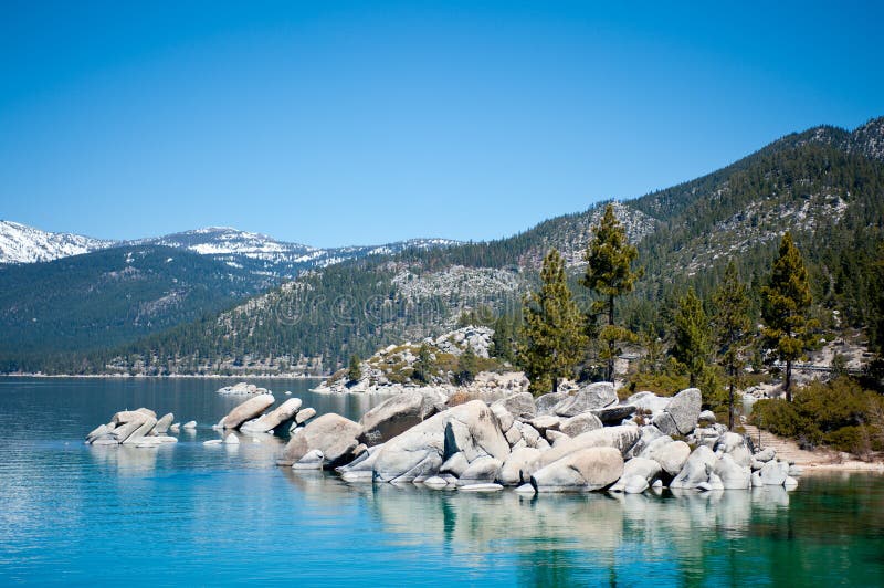 Rocks on the lake stock image. Image of serenity, harbor - 25004285