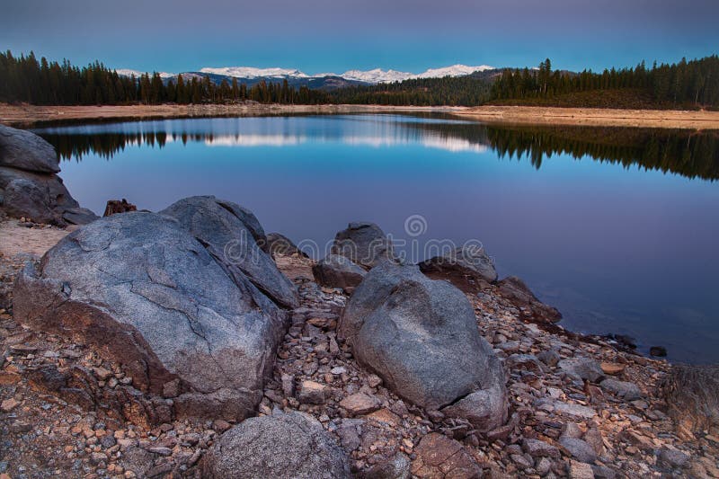 Rocks and Lake stock photo. Image of water, sunrises - 38249210