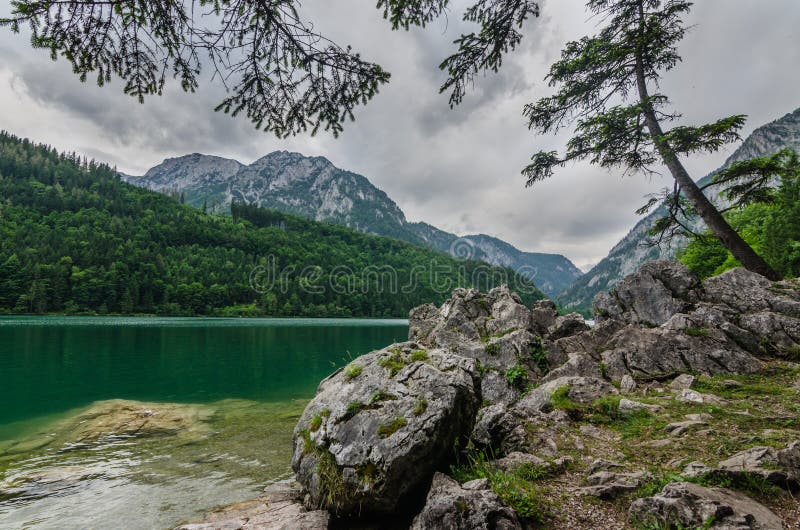 Rocks by the lake stock image. Image of recreation, season - 135105055