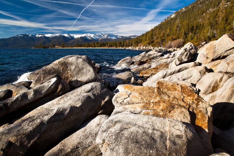 Rocks in Lake Tahoe stock photo. Image of nature, california - 39023138