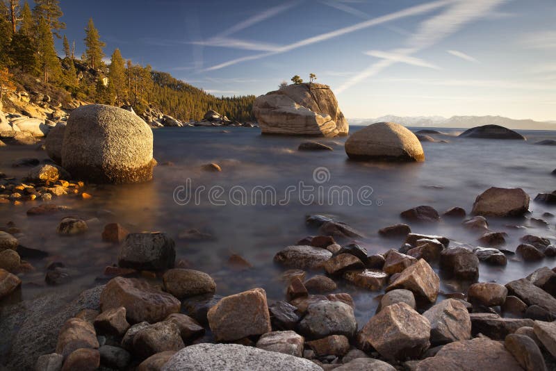 Rocks in Lake Tahoe stock image. Image of stone, tahoe - 39106681
