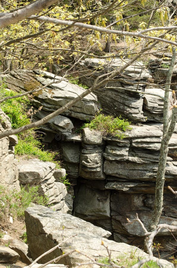 Rocks with layers stock image. Image of nature, forest - 113366055