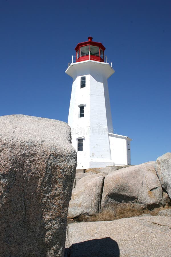 Rocks and lighthouse stock image. Image of maritime, panorama - 69443531